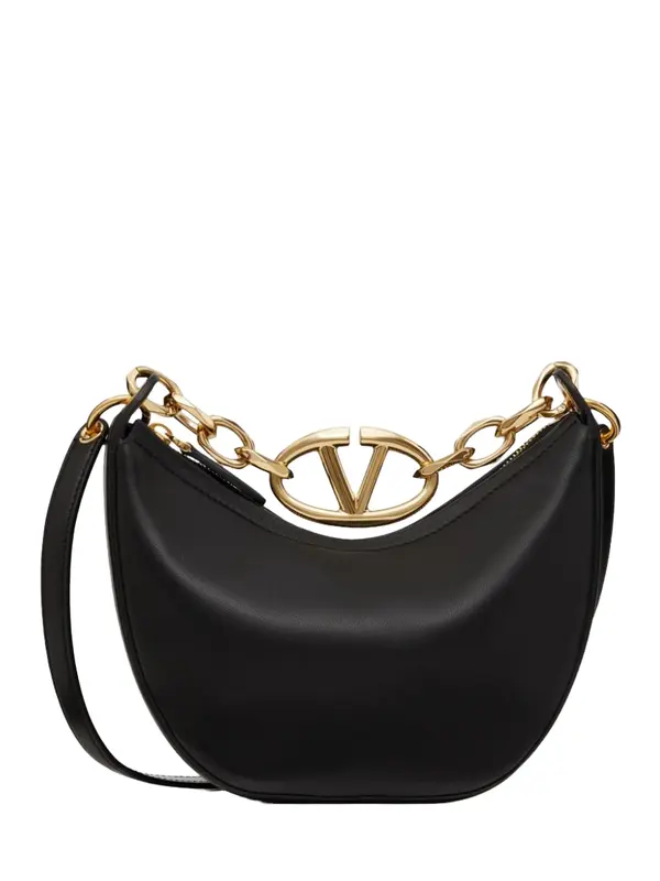 Valentino Garavani Mini Vlogo Moon Hobo Bag - Black