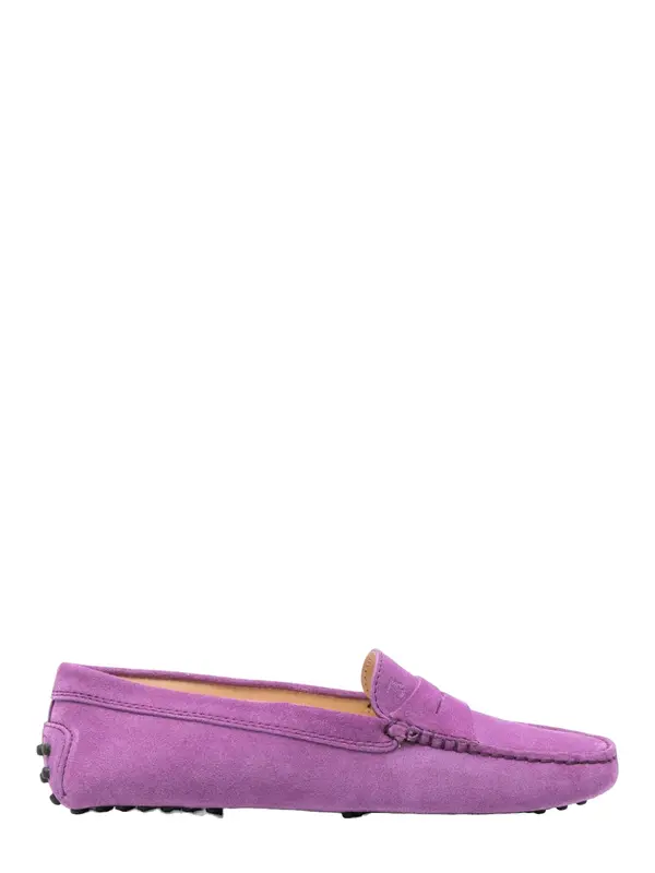 TOD'S Suede Penny Loafers - Purple