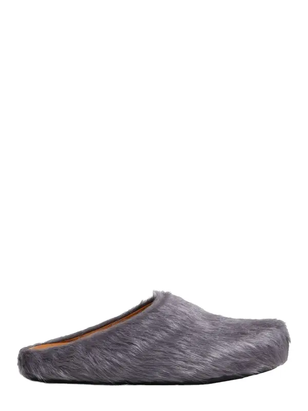 Marni Fussbett Calf-hair Clogs - Grey