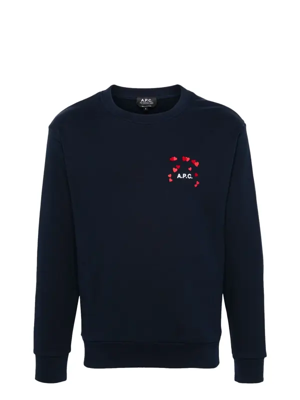 A.p.c. Logo-print Sweatshirt - Blue