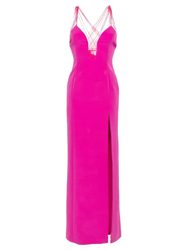 GENNY Panelled Sleeveless Maxi Dress - Pink