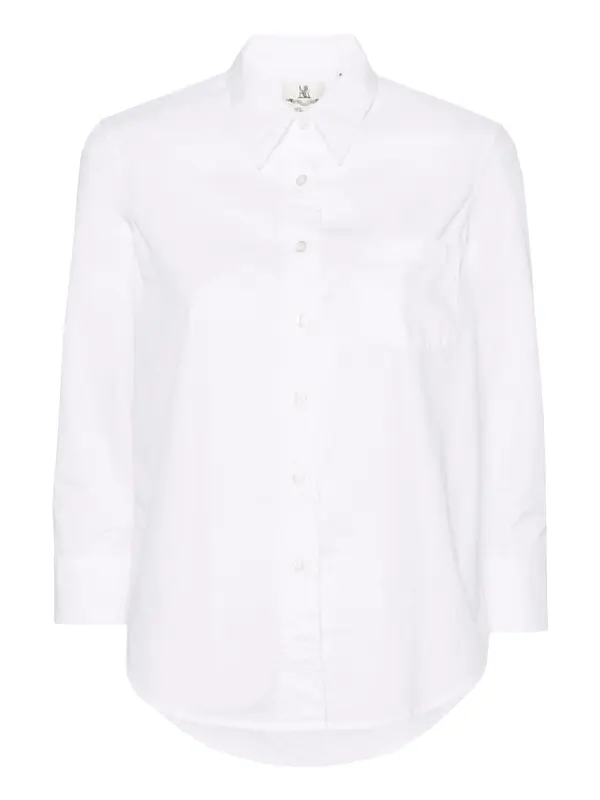 Denimist Adrienne Shrunken Cotton Shirt - White