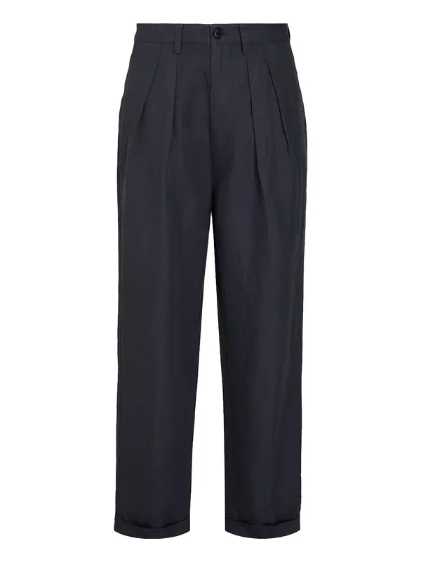 ALEX MILL Pleated Tapered Pants - Charcoal