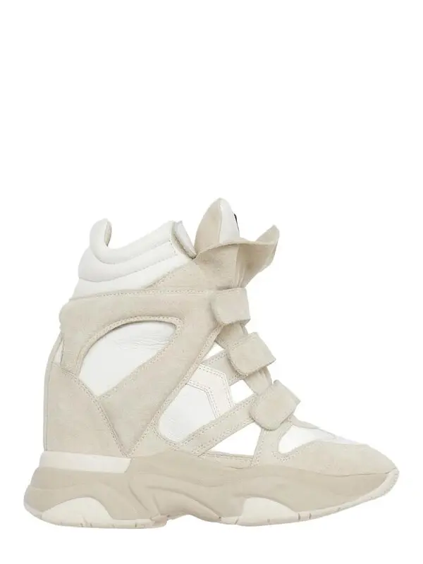 Isabel Marant Étoile Suede Wedge Sneakers - White