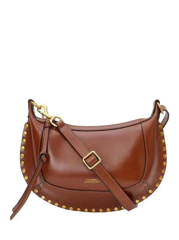 Isabel Marant Studded Leather Baguette Bag - Cognac