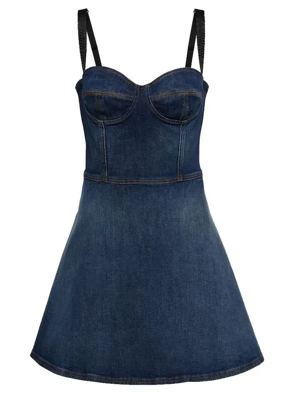 Dolce & Gabbana Corset Denim Minidress - Blue