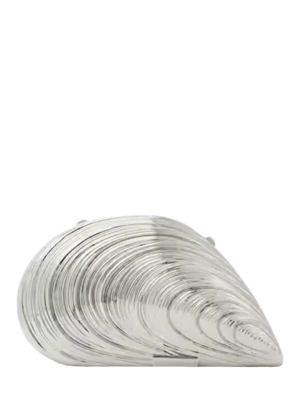 Simkhai Bridget Shell Clutch - Silver