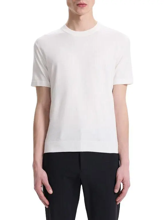 Theory Sarior Short Sleeve Sweater - White