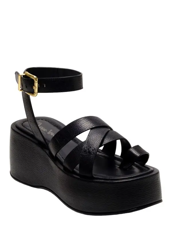 Free People Hazel Platform Sandals - Black