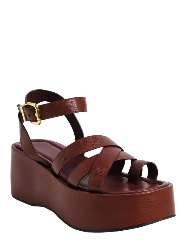 Free People Hazel Platform Sandals - Coconut Shell