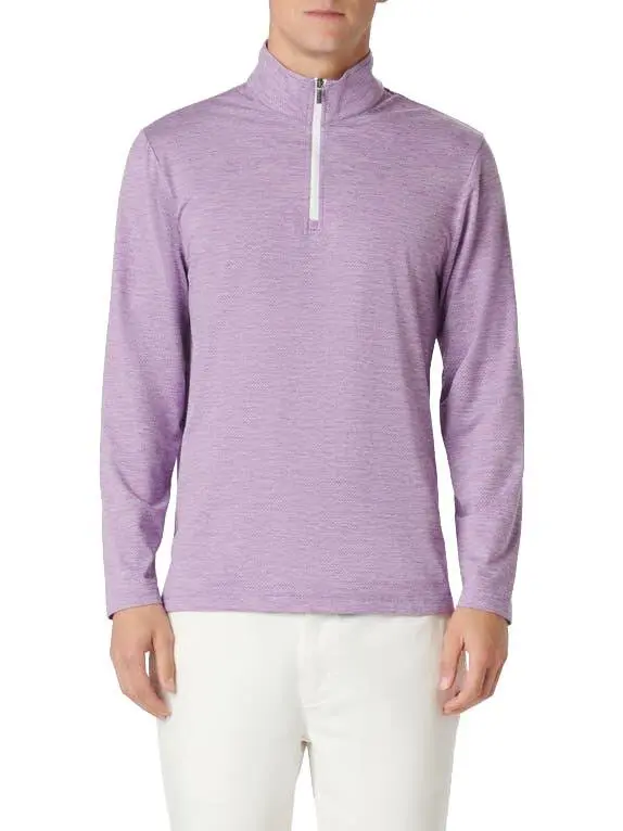 Bugatchi Quarter Zip Performance Pullover - Orchid