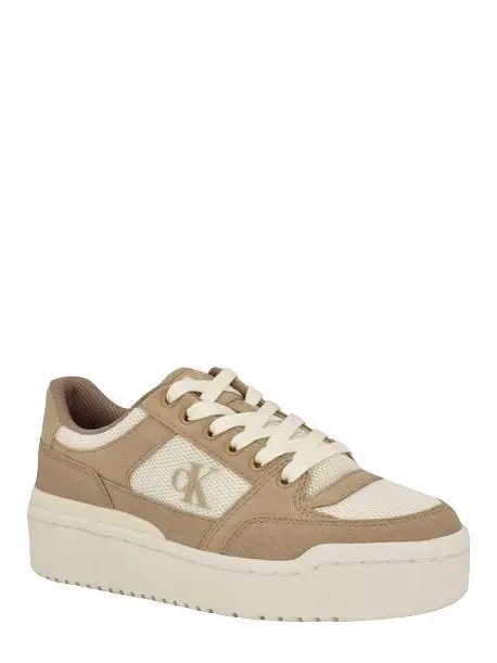 Calvin Klein Alondra Platform Sneakers - Light Natural
