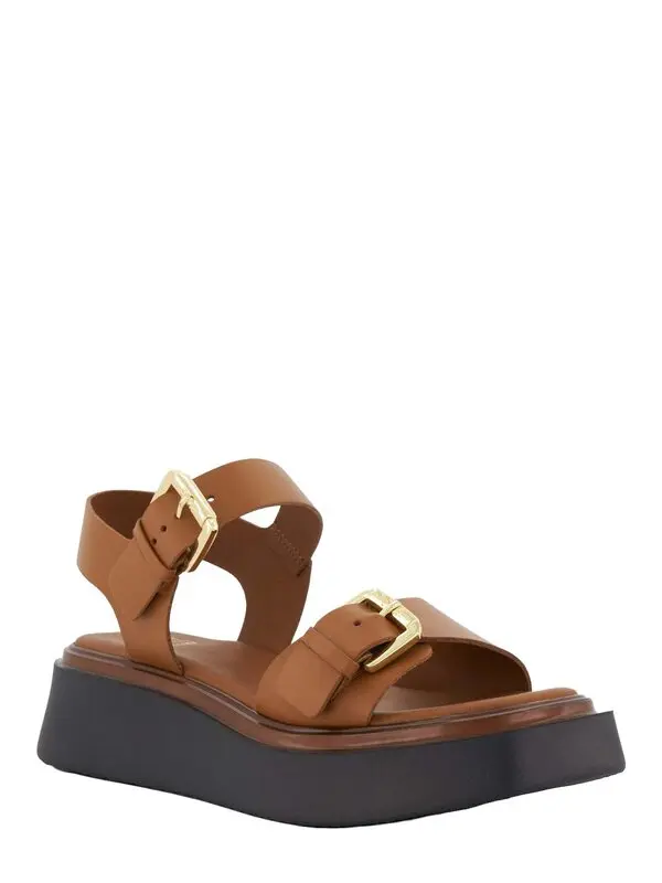 Dune London Loells Platform Sandals - Tan