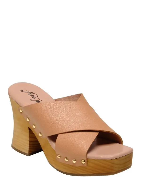 Free People Mallory Platform Slide Sandal - Vachetta