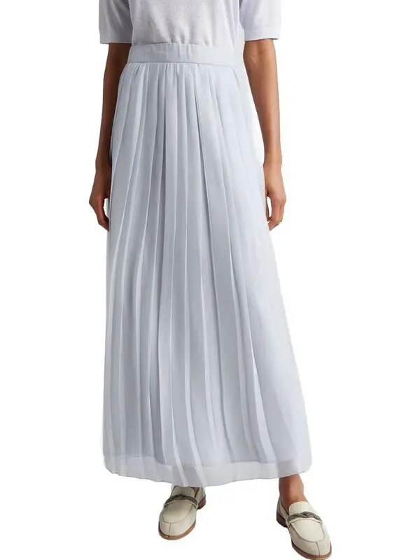 Eleventy Pleated Maxi Skirt - Dust