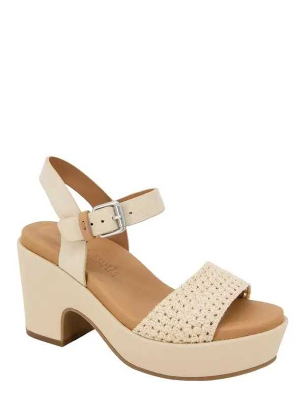 Gentle Souls By Kenneth Cole Delilah Platform Sandals - Cream Fabric