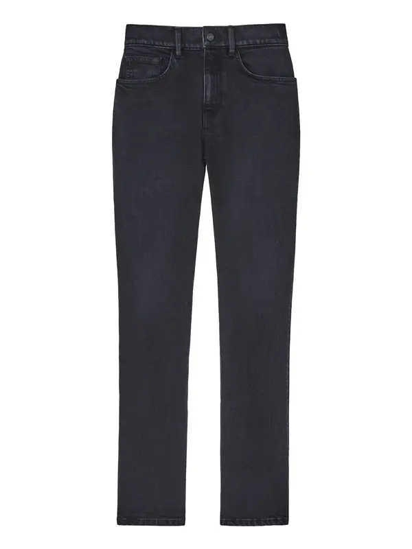 Lafayette 148 New York High-rise Straight-leg Ankle Jeans - Washed Onyx