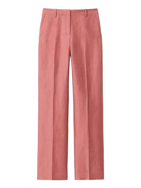 Lafayette 148 New York Linen-viscose Gates Pant - Dahlia
