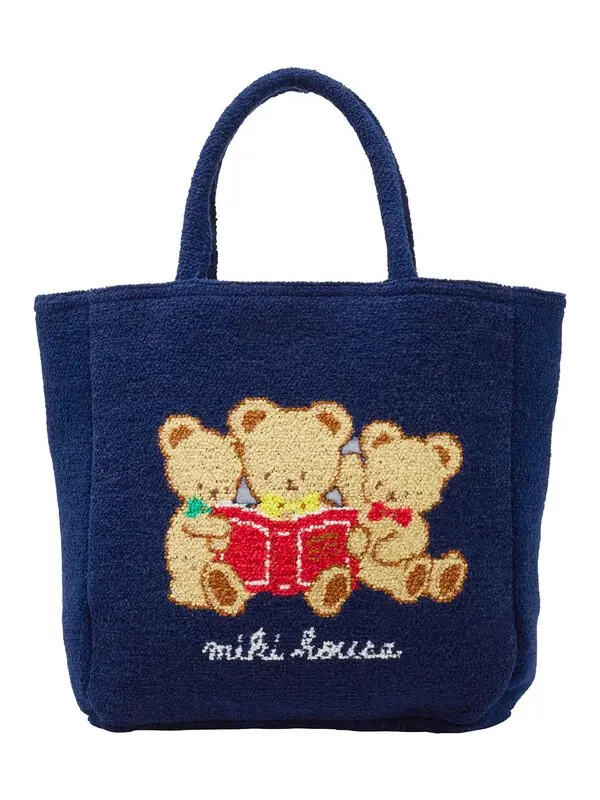 MIKI HOUSE Printed Tote - Navy