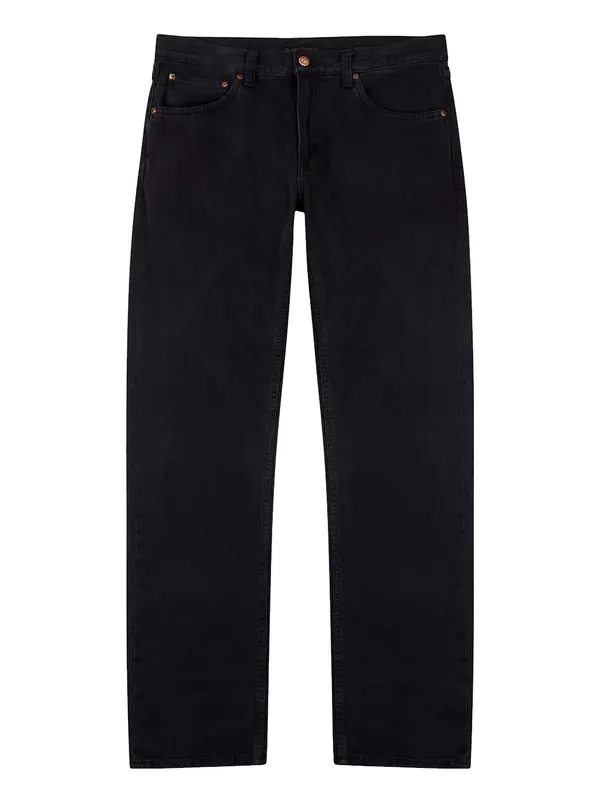 Nudie Jeans Gritty Jackson Straight-leg Jeans - Black