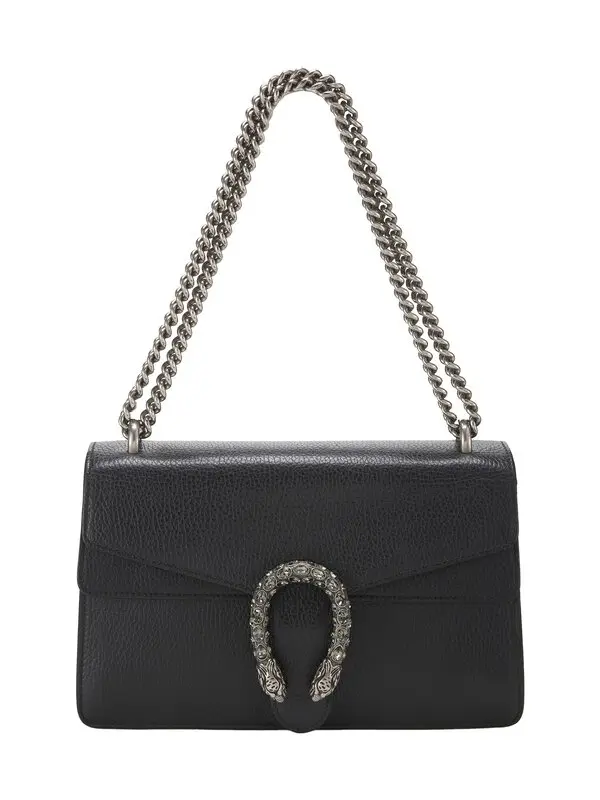 Gucci Leather Dionysus Shoulder Bag - Black
