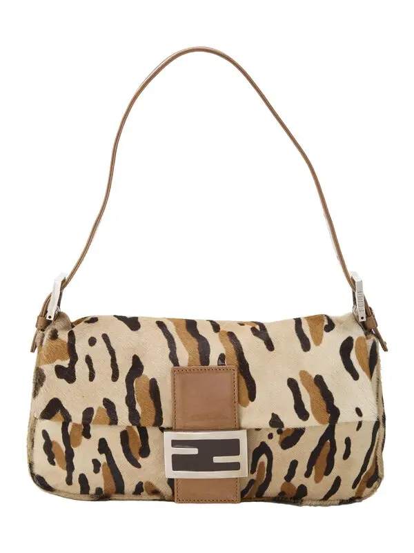 Fendi Pony Hair Baguette - Brown