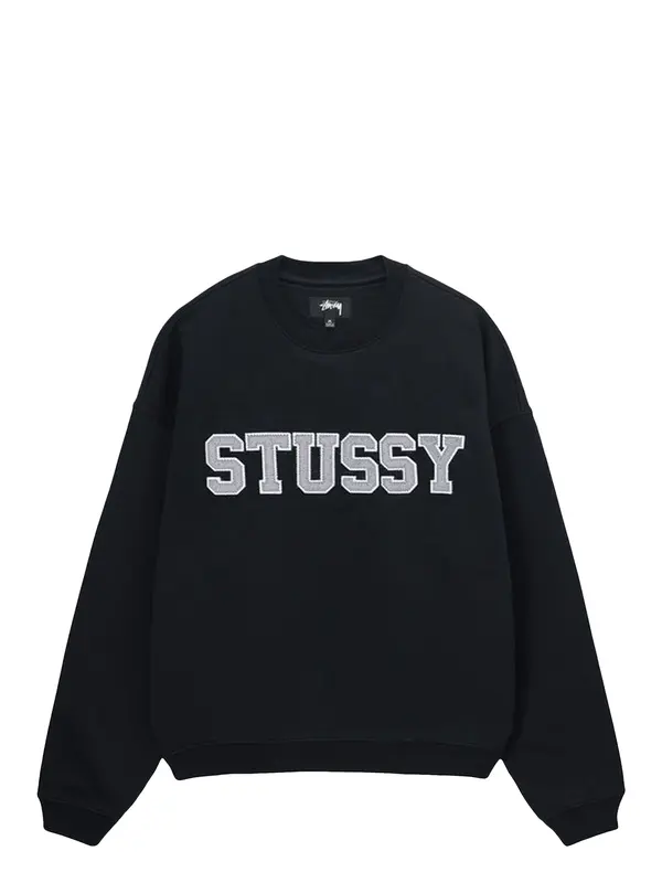 StÜssy Relaxed Oversized Crewneck - Black