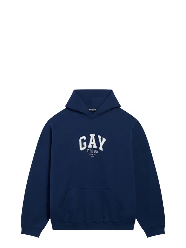 Balenciaga Pride Boxy Hoodie - Blue