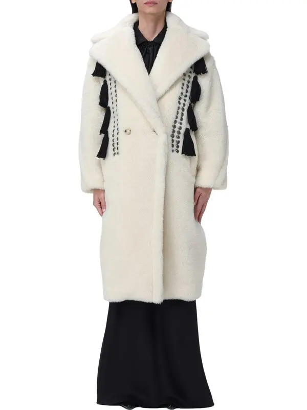 Max Mara Fur Coat - White