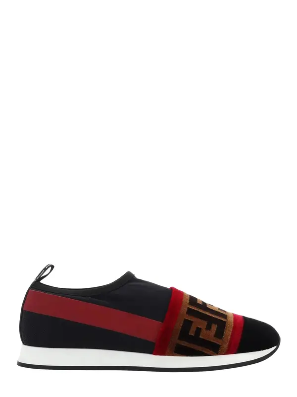 Fendi Logo Sneakers - Black