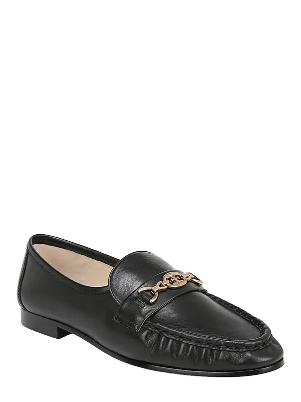 Sam Edelman Lucca Leather Loafers - Black