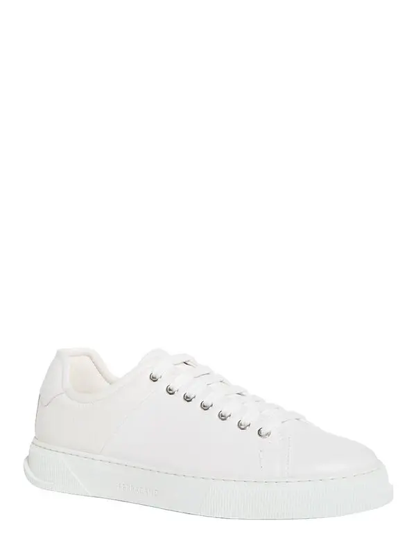 FERRAGAMO Clayton Leather Sneakers - White
