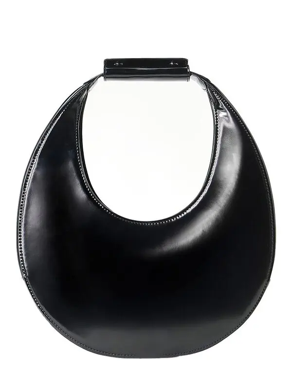 Staud Moon Leather Saddle Bag - Black