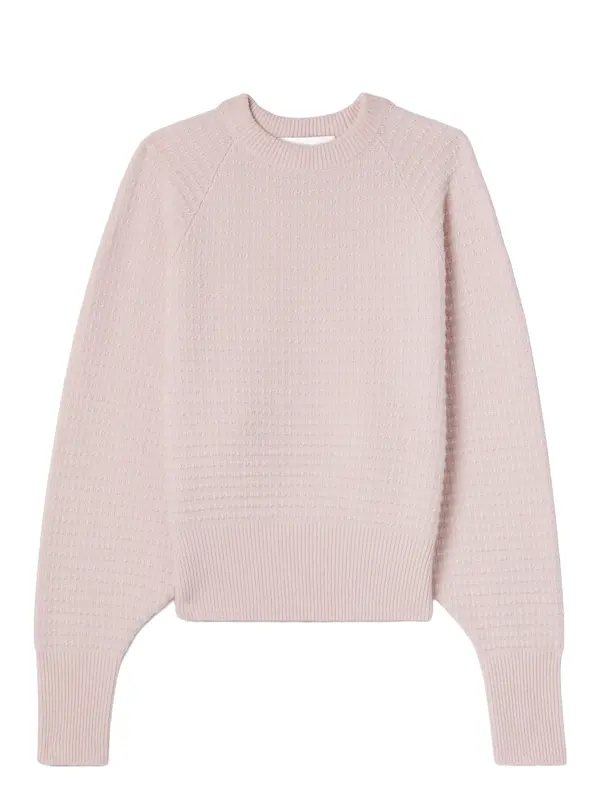 Sasuphi Waffle-knit Merino Wool And Cashmere-blend Sweater - Pink