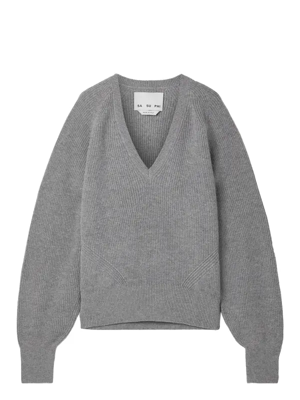 Sasuphi Merino Wool And Cashmere-blend Sweater - Gray