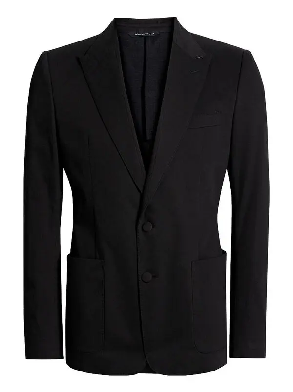 Dolce & Gabbana Cottonblend Twill Blazer - Black