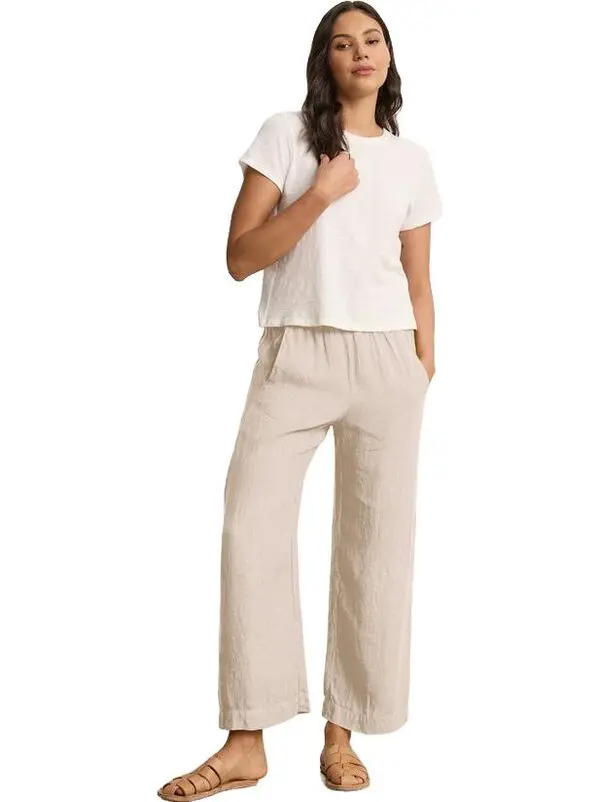 Velvet By Graham & Spencer Lola Linen Wide Leg Pant - Red