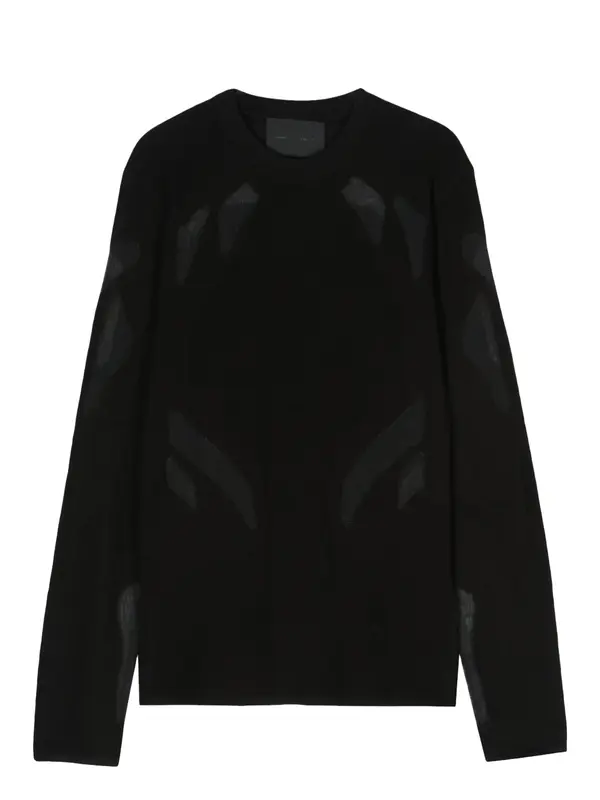 HELIOT EMIL Semi-sheer Panel Jumper - Black