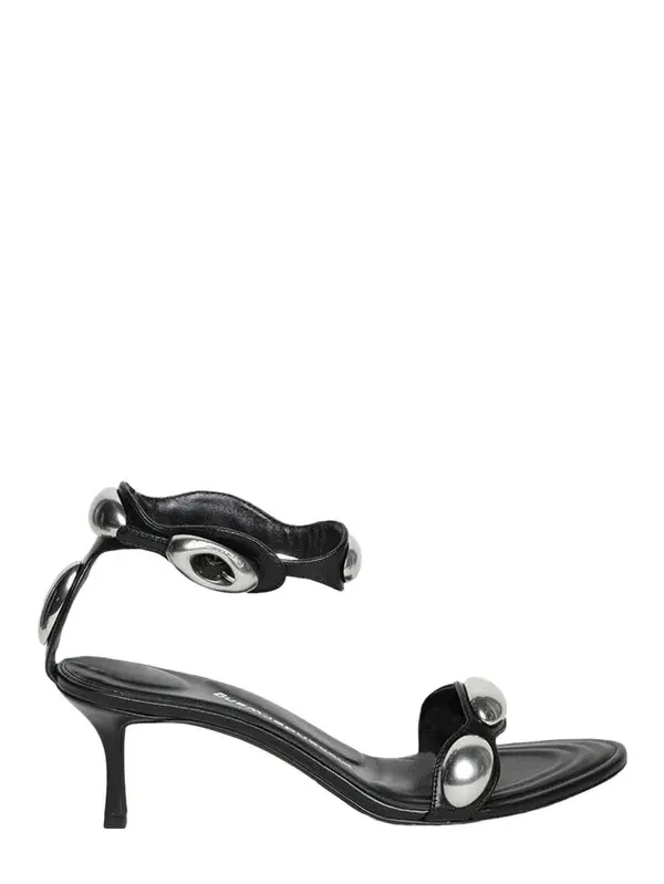 Alexander Wang Dome 65mm Leather Sandals - Black