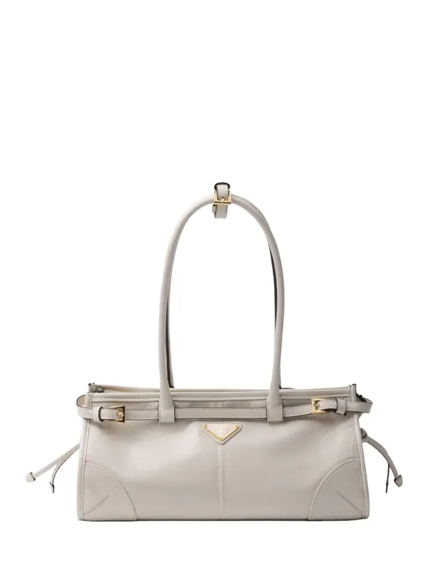 Prada Medium Bonnie Leather Tote - Neutrals