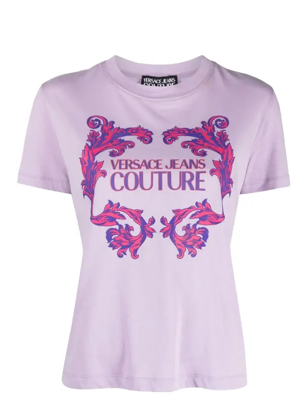 Versace Logo-print T-shirt - Purple