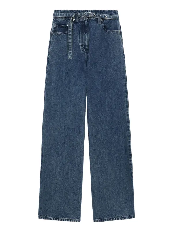 3.1 Phillip Lim Belted Wide-leg Jeans - Blue