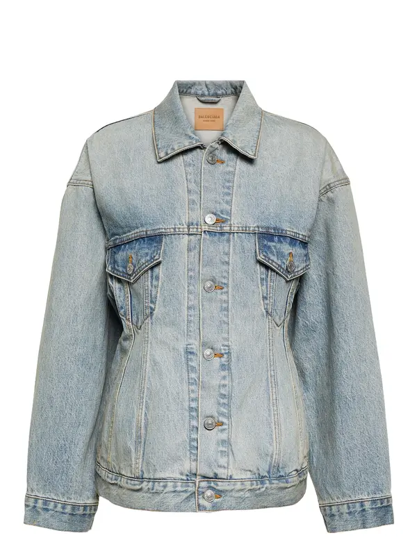 Balenciaga Denim Trucker Jacket - Blue