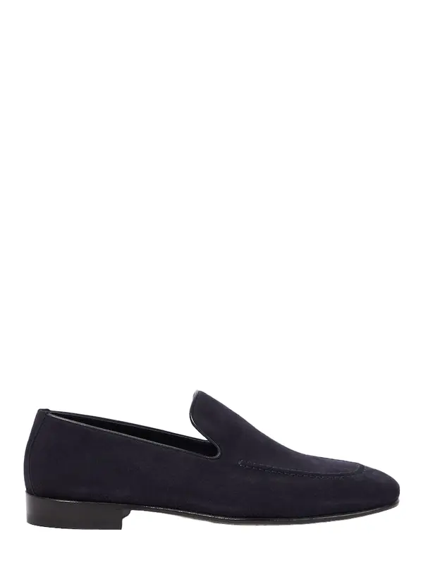 Manolo Blahnik Truro Suede Loafers - Blue