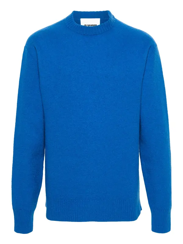 JIL SANDER Crew Neck Wool Jumper - Blue