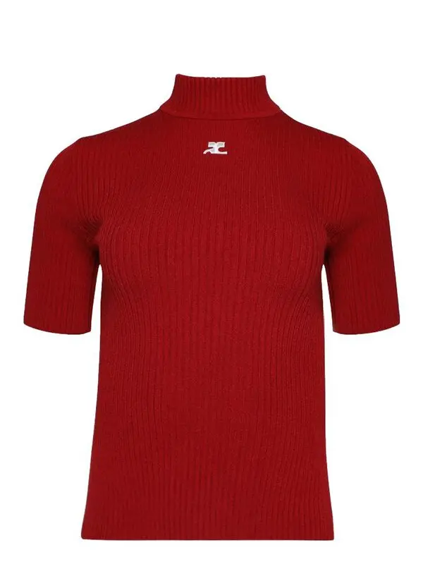 COURREGES Reedition Knitted Top - Red