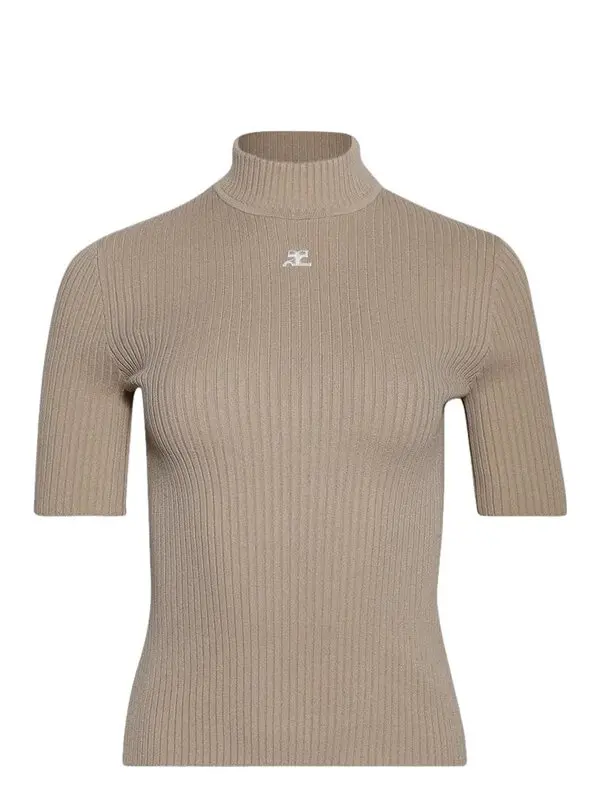 COURREGES Re-edition Knit Top - Sand