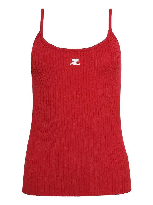 COURREGES Re-edition Knit Tank Top - Red