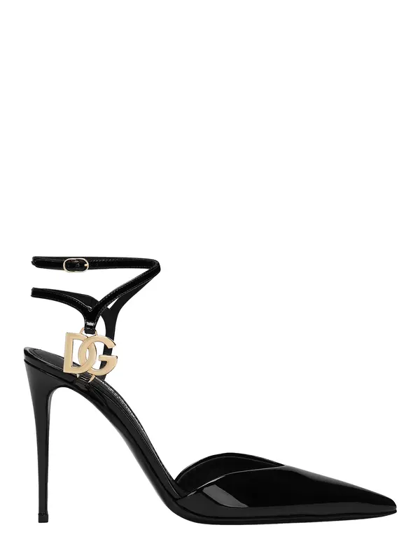 Dolce & Gabbana Patent Leather Slingbacks - Black