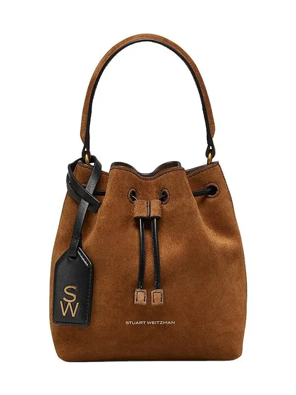 STUART WEITZMAN Rae Mini Bucket Bag - Coffee